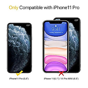 Miracase Liquid Silicone Case Compatible with iPhone 11 Pro 5.8 inch(2019), Gel Rubber Full Body Protection Shockproof Cover Case Drop Protection Case(Black)