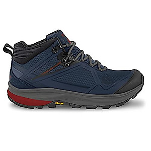 Topo Athletic Men's Trailventure Comfortable Cushioned Durable 5MM Drop Trail Running Shoes, Athletic Shoes for Speed Hiking, Navy/Red, Size 12