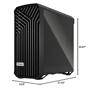 Fractal Design Torrent Black E-ATX Tempered Glass Window High-Airflow Mid Tower Computer Case
