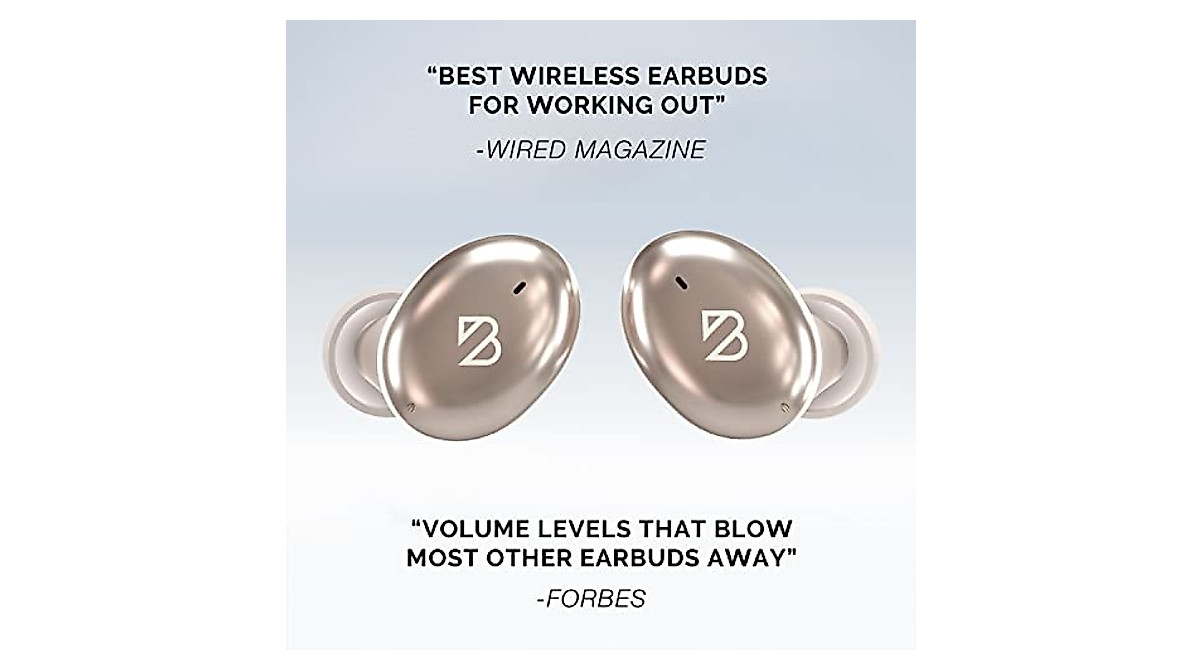 Tempo 30 Champagne Gold Wireless Earbuds for Small Ears