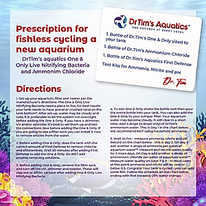 DrTim's Aquatics Reef One & Only Nitrifying Bacteria – For Reef, Nano and Seahorse Aquaria, New Fish Tanks, Aquariums, Disease Treatment – H20 Pure Fish Tank Cleaner – Removes Toxins – 2 Oz. (400)