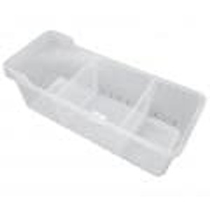 Refrigerator izer Bin Clear Storage Bin with 2 Divided Compartments for Kitchen Cabinet OfficeS: 40x16x14.1cm /.7x6.3x5.6in0 Refrigerator Storage Rack Food Storage izer Bin Clear izing B