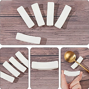 CRASPIRE 6Pcs Ceramic Chopstick Rests Japenese Chopsticks Holders White Chopsticks Stands for Home, Hotel, Restaurant Durable Chopsticks Holders, Spoon Fork Stand Rack Set Decoration Kitchen Gift