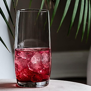 Krosno Long Drink Water Juice Drinking Highball Glasses | Set of 6 | 11.8 oz | Blended Collection | Perfect for Home Restaurants and Parties | Dishwasher Safe | Gift Idea | Made in Europe