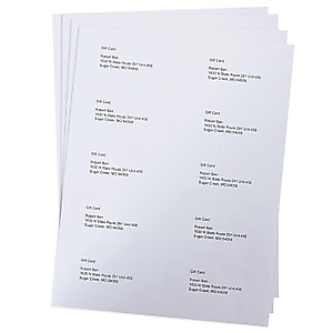 9527 Product 10 UP Sticker Labels,2x4 inches FBA Shipping Address Labels for Laser/Ink Jet Printer,Total 1000 Labels