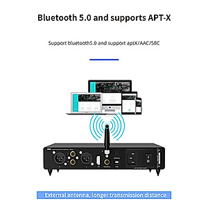 SMSL VMV D1se MQA USB DAC DSD512 768kHz 32Bit Bluetooth 5.0 Desktop Stereo Decoder Hi-Res Audio HiFi DAC ES9038PRO with XLR Output