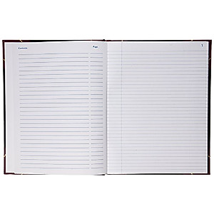 Adams Log Book, 8.13 x 10.38 Inches, Black Covers with Maroon Spine, 150 Pages (ARB810L15)