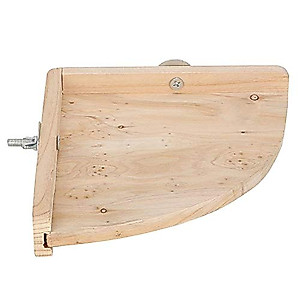 Pet Cage Platform, Eecoo Wooden Corner Platform Shelf Rest Frame Bird Cage Wooden Corner Parrot Hamster My Neighbor Totoro Small Pet Cage Accessories for Parrot Hamster