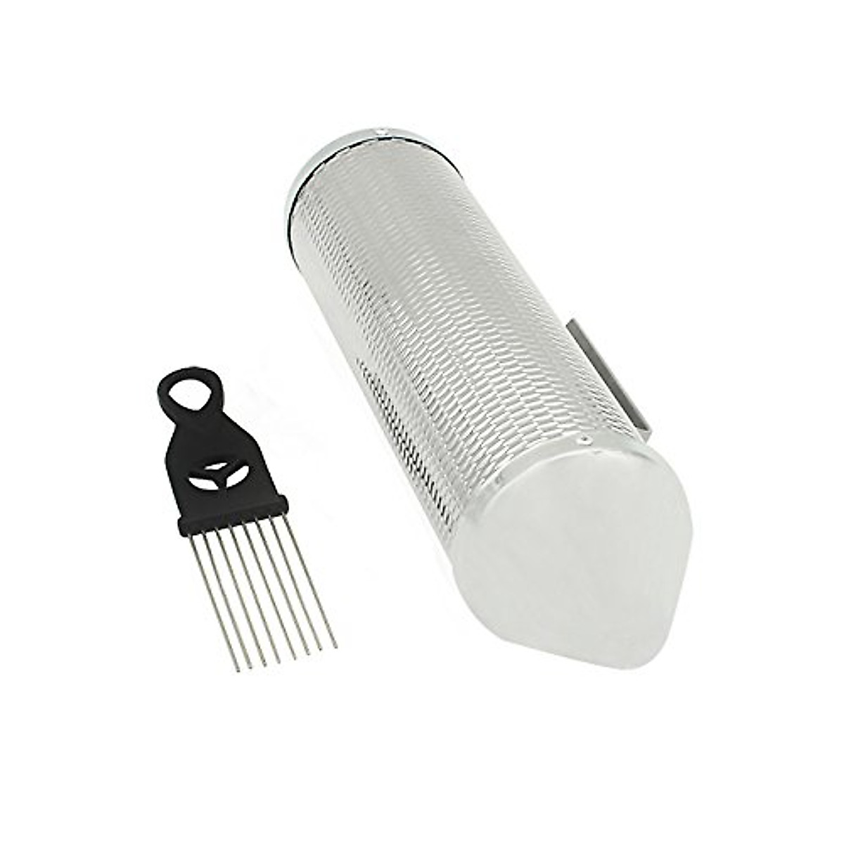 Mowind Stainless Steel Metal Guiro Percussion Instrument Musical Training Tool with Scraper