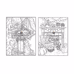 Country Autumn Coloring Book: An Adult Coloring Book Featuring Charming Autumn Scenes, Relaxing Country Landscapes and Cute Farm Animals