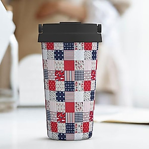 WANGZHAO Stars Pattern Print Double Wall Stainless Steel Vacuum Insulated Tumbler Cup Home Thermal Cup