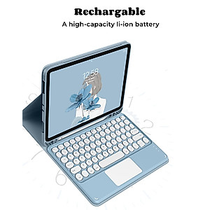 Touchpad Keyboard Case For Lenovo Tab P11 / Lenovo P11 Plus Case, Detachable Bluetooth Trackpad Keyboard Case for (Model: TB-J606F TB-J606X TB-J616F) (For Lenovo Tab P11 / Lenovo P11 Plus, Black)