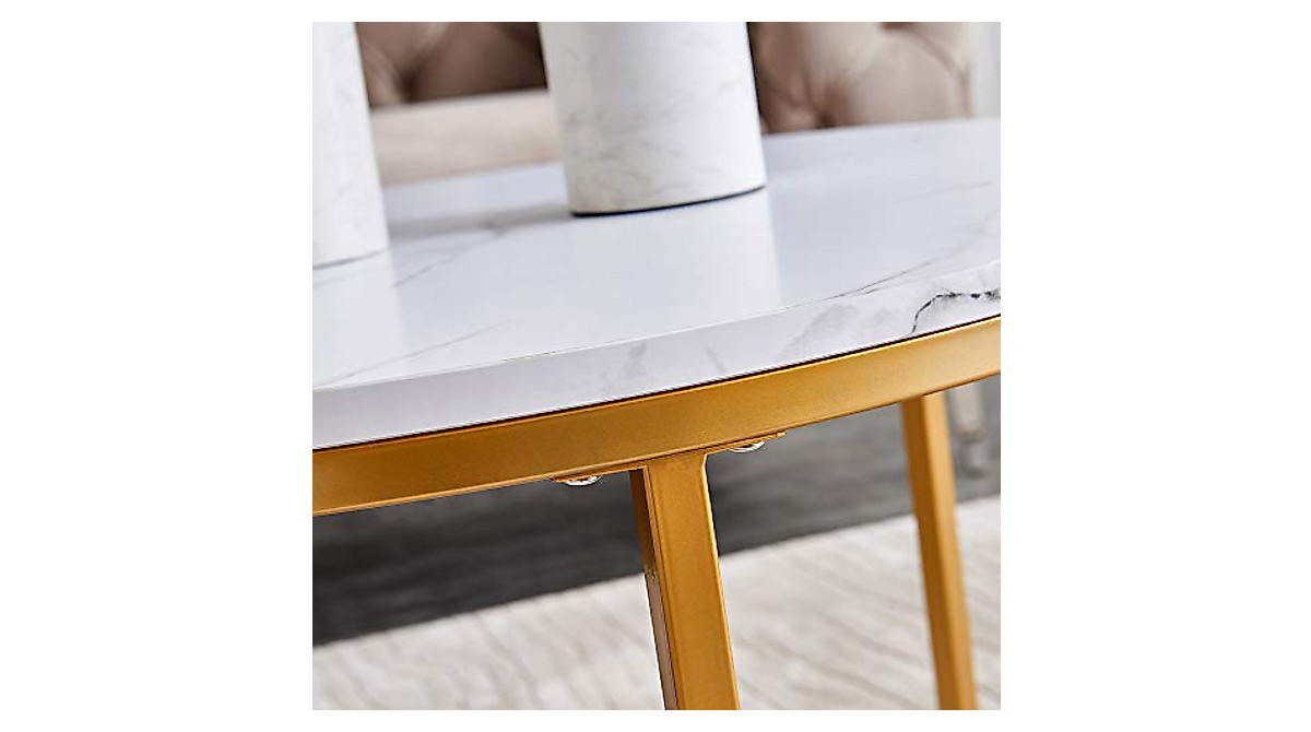 Nesting Coffee Table Set of 2 | Modern Round Tables for Living Room