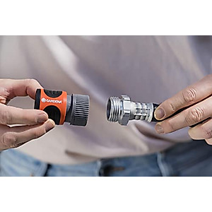 Gardena 36918 Classic Male Garden Hose Connector with Water Stop