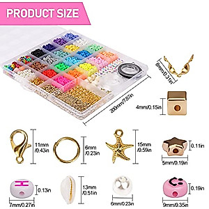 LZOUOWO 5300 Clay Beads for Bracelets Making Aesthetic Kit with Smiley Face Beads Polymer Clay Flat Beads for Bracelets Set Heishi disc Beads and Letter Beads for Girls Ages 8-12