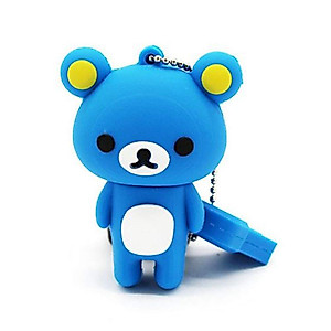 2.0 Blue Teddy Bear 16GB USB Flash Thumb Drive Storage Device Cute Novelty Cartoon U Disk Memory Stick Animal