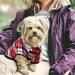 4 Pieces Dog Shirt Pet Plaid Shirt Medium Small Dog Plaid Polo Shirt Little Puppy T-Shirt Plaid Dog Shirt Classical Plaid Pet Clothes Cat T-Shirt Multi Colors for All Seasons (Small)
