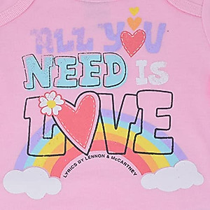 Lyrics by Lennon and McCartney Lennon & McCartney Newborn Baby Girls 5 Pack Bodysuits MulticoloRed 3-6 Months