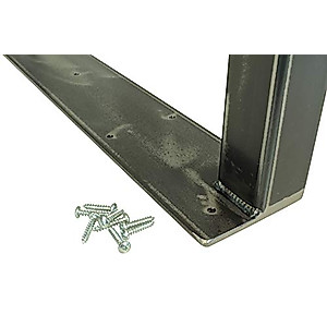 Metal Table Legs - U Style - Rustic Industrial Finish - Set of Two