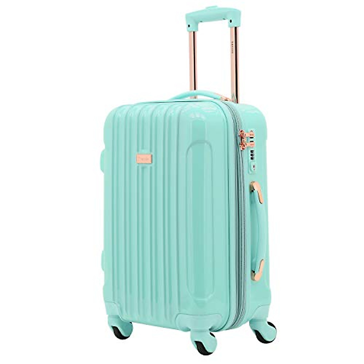 kensie Women's Alma Hardside Spinner Luggage, Expandable, Opal, Carry-On 20-Inch