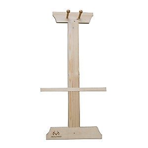 Rush Creek Creations Real tree Crossbow and 10 Arrow Bow Rack - 4 Minute Assembly - Extra Large Pegs , 18.5"L x 1.5"W x 36"H