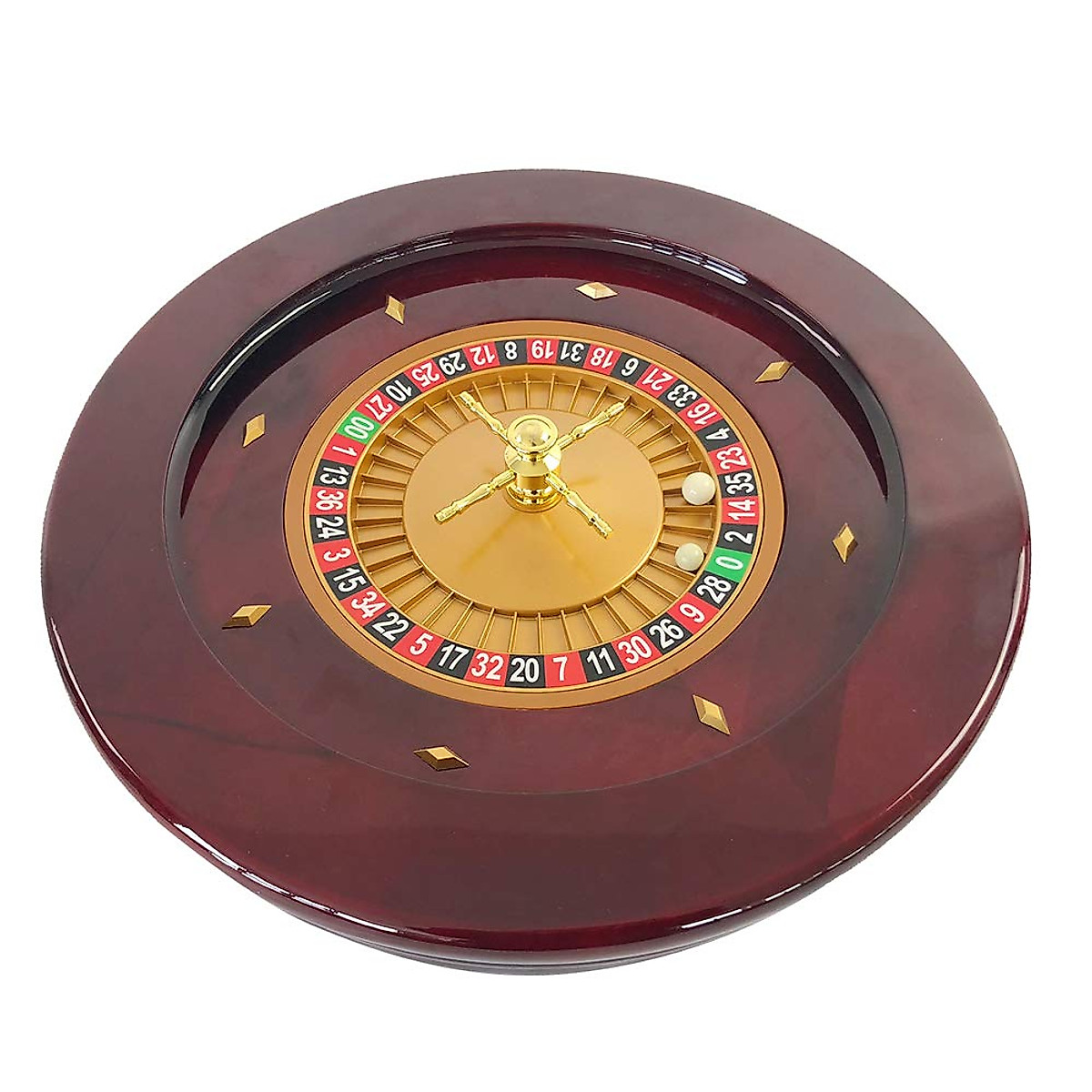 Yuanhe Deluxe Roulette Wheel Set - 20Inch Casino Grade High Glossy Roulette Game Set with 2 Balls Pills,Very Smooth Spinning Action,Great for Home Game Night or Professional Use