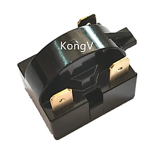 Compressor 4.7 Ohm 3-Pin PTC Starter/Start Relay and Overload Kit Compatible with Mini Fridges, Compact Refrigerators, Beverage & Wine/Beer Coolers, Deep Freezers, Beer/Wine Refrigerators
