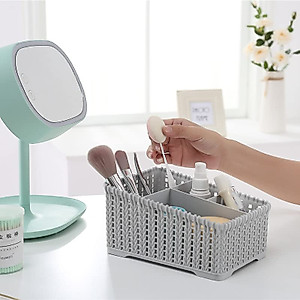 Multi-Purpose Storage Organizer | Office, Living Room, Bathroom Organizer | Holds Stationary, Vitamins, Supplements, Makeup | Large Capacity | Home Organization (Grey)