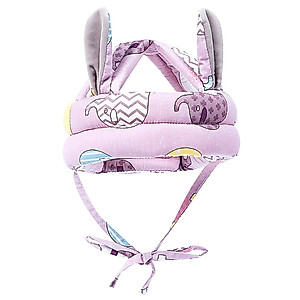 LoveinDIY 16~18inch Baby Safety Helmet, Infant Head Protector Headguard Adjustable Safety Protective Cap for 6 to 48 Months Toddlers Learn to Walk - Purple