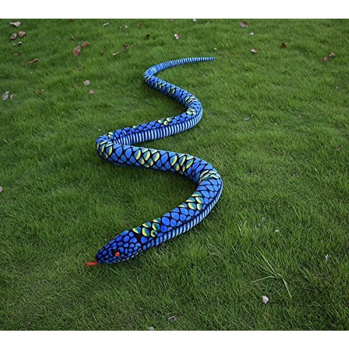 A-cool Giant Boa Constrictor Stuffed Animal Soft Snake Plush Toy (Blue（70"=180CM）)