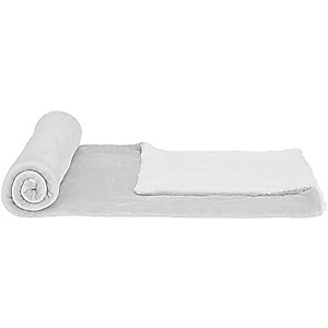 Amazon Basics - Ultra-Soft Micromink Sherpa Throw Blanket, Full/Queen, Grey