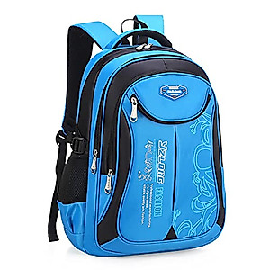 VIDOSCLA Color-blocking Sports Kids Backpack,Middle Schoolbag Elementary Student Bookbag for Girls&Boys