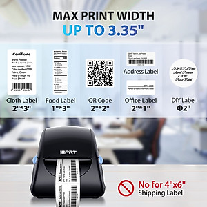 iDPRT Label Printer - SP310 Direct Thermal Label Maker, Desktop Label Printer for Home, Office & Small Business, 1" to 3.35" Label Width for Barcode, Addresses, Mailing, Support Windows, Mac & Linux