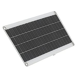 Yoidesu 20W 18V Solar Car Battery Charger, Portable Power Backup Kit Polycrystalline Solar Panel with Clip Adapter for Emergency/Advertising/Raffic Lights