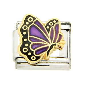 Clearly Charming Febuary Butterfly Birth Month Italian Charm
