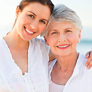 AnalysisyLove Four Generations Necklace for Great Grandma Gifts, Sterling Silver 4 Circle Infinity Necklaces for Women, Mom Gift, Mothers Day Jewelry, Grandmother Birthday Gifts from Grandchildren