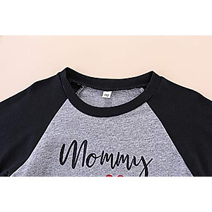 Mommy is My Valentine Shirt Toddler Kids Cotton Long Sleeve Tee Tops Outfit Boys Girls Valentine’s Day Clothes (5-6 Years, Style 2#-Mommy is My Valentine)