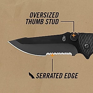 Gerber Hinderer Combat Life Saver Knife, Serrated Edge [22-01870]