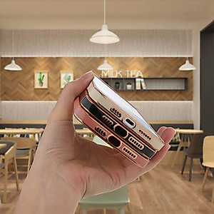 Bonoma Compatible with iPhone XR Case Love Letter Graphic Plating Electroplate Luxury Elegant Case Camera Protector Soft TPU Shockproof Protective Back Cover iPhone XR Case -White