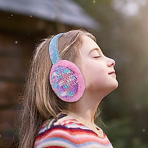 BUTITNOW Winter Knit EarMuffs for Kids Warm Furry Girls Ear Muffs Plush Toddler Ear Warmers Outdoor Ear Covers