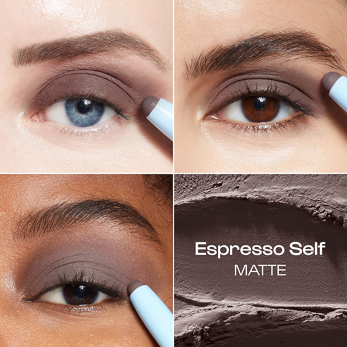 ALLEYOOP 11th Hour Cream Eye Shadow Sticks - Espresso Self (Matte) - Award-winning Eyeshadow Stick - Smudge-Proof and Crease Proof for Over 11 Hours - Easy-To-Apply and Compact for Travel, 0.05 Oz