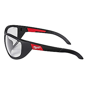 MILWAUKEE'S Safety Glasses,Black Frame,Clear Lens (48-73-2020)