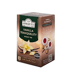 Ahmad Tea Black Tea, Vanilla Tranquility Teabags, 20 ct (Pack of 6) - Caffeinated & Sugar-Free