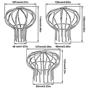 Tissting Gutter Balloon Guard Filter Stainless Steel Gutter Guard Downpipe Outlet Leaf Guard Floor Drain for Roof, Balcony, Yard, Garden(Tube 50)