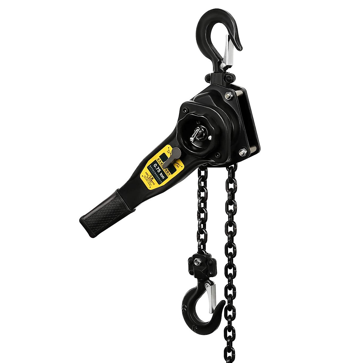 Manual Lever Hoist Come Along 3/4 TON 1650 LBS Capacity 10FT Lift 2 Heavy Duty Hooks Commercial Grade Steel for Lifting Pulling Construction Building Garages Warehouse Automotive Machinery