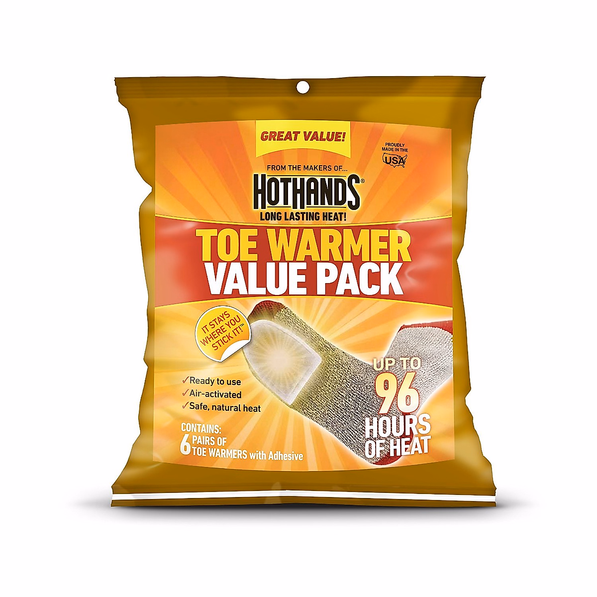 HotHands Adhesive Toe Warmer 48 Pair Value Pack