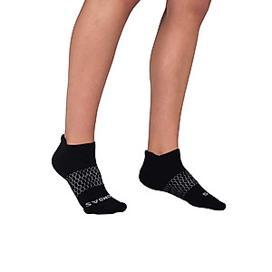 Bombas Women's Originals Black Ankle Socks,Size Large