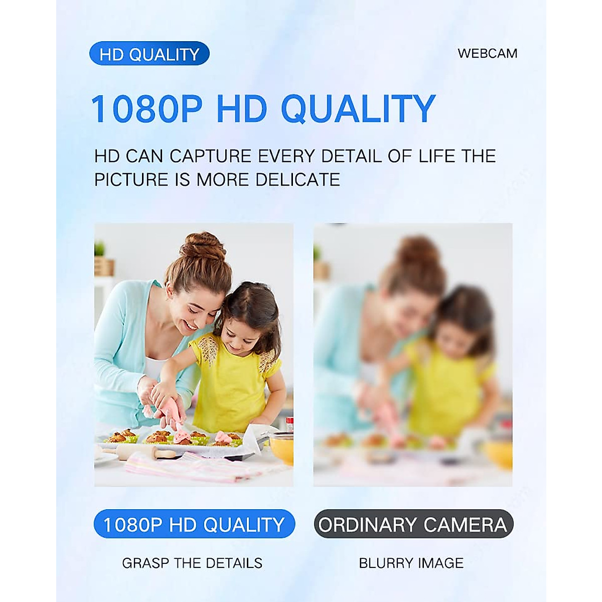 ZHOUCXZDA 1080P HD WiFi Smart Camera, Wireless Indoor and Outdoor Security Surveillance Camera, Baby Security Monitor, Small Nanny Portable Camera, Pet Camera, Cell Phone APP Remote Monitoring Camera