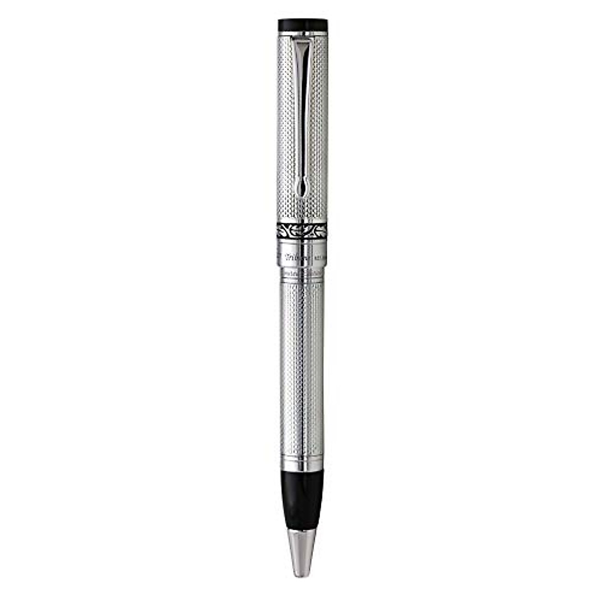 Xezo Tribune Solid 925 Sterling Silver Diamond-Cut Serialized Ballpoint Pen. Only 300 Pieces Made (Tribune 925 SS BP)