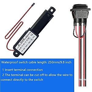 URANT Mini 12V 1.2 "Stroke Electric Linear Actuator, 60N(13.4Lbs),Speed 15mm/s Linear Motion Actuator,Waterproof Linear Actuator with Waterproof Switch and Bracket,for Window Ppener,Robot (30mm)
